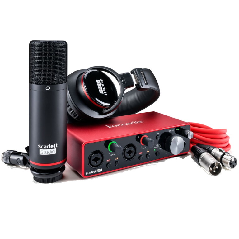 Scarlett Studio 2i2 MK3 Combo Interfase de Audio, microfono y Audifonos ...