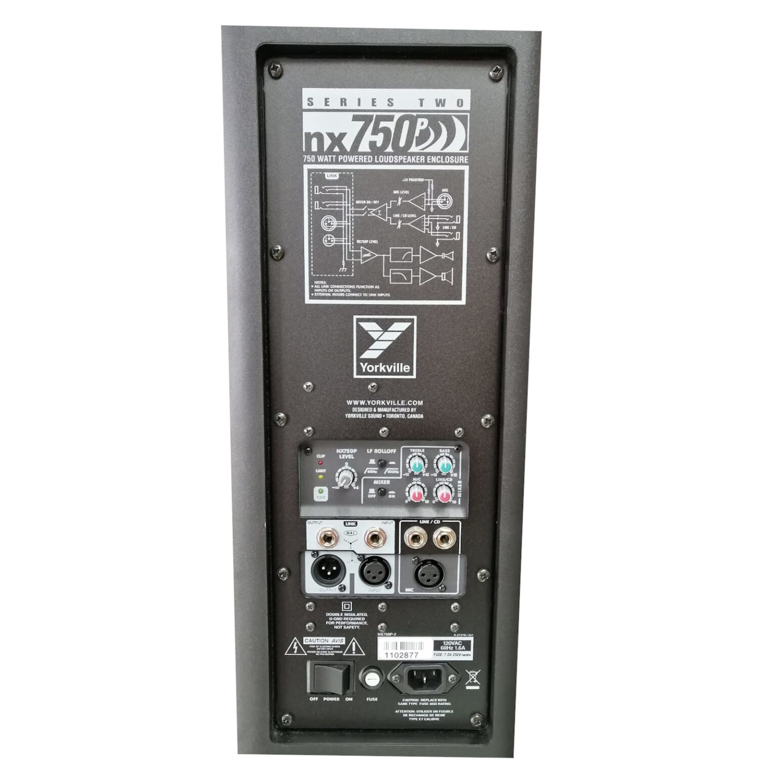 NX750P-2 Cabina Activa 15" 1600W 133dB Yorkville - Audiocustom